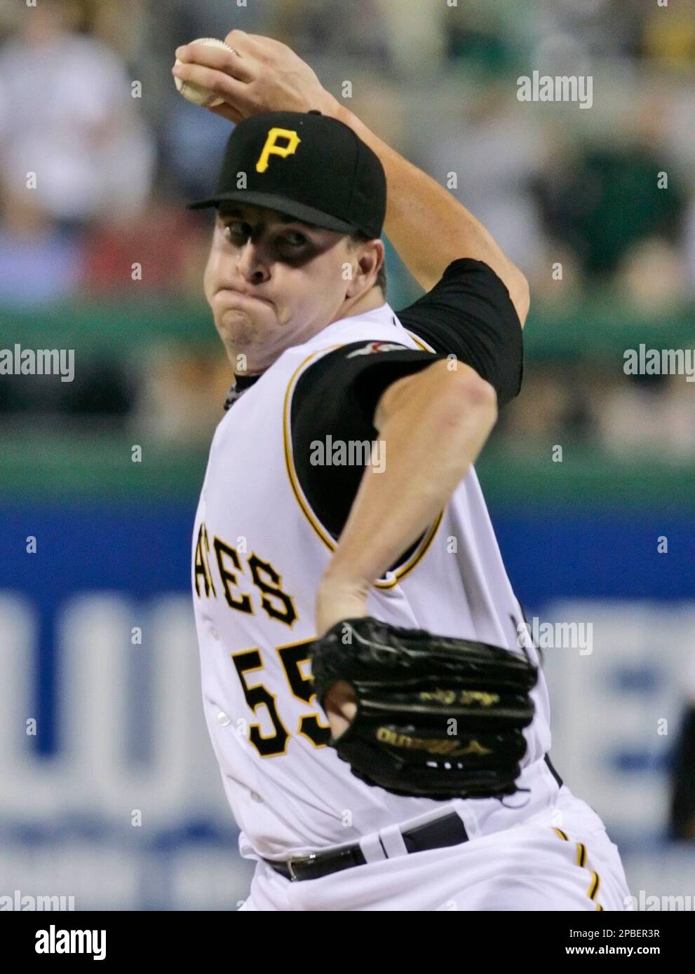 Pittsburgh Pirates closer Matt Capps delivers the final pitch of the ...