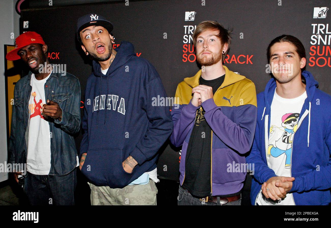 Members of the band Gym Class Heroes, from left, Disashi Lumumba ...