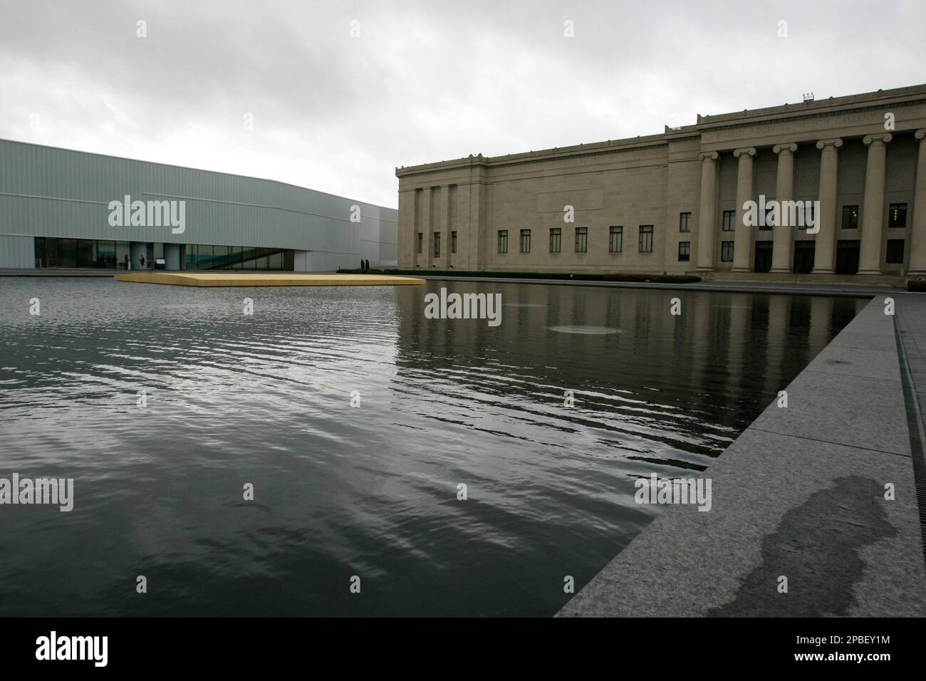 The Bloch Building, at left, a new addition to the Nelson-Atkins Museum ...