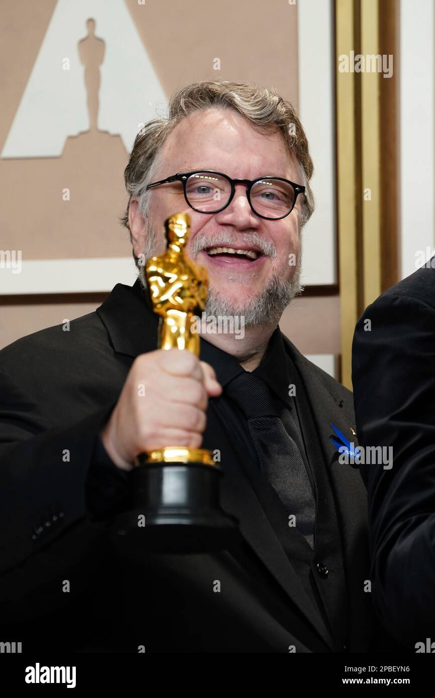 Guillermo del Toro, winner of the award for best animated feature film ...