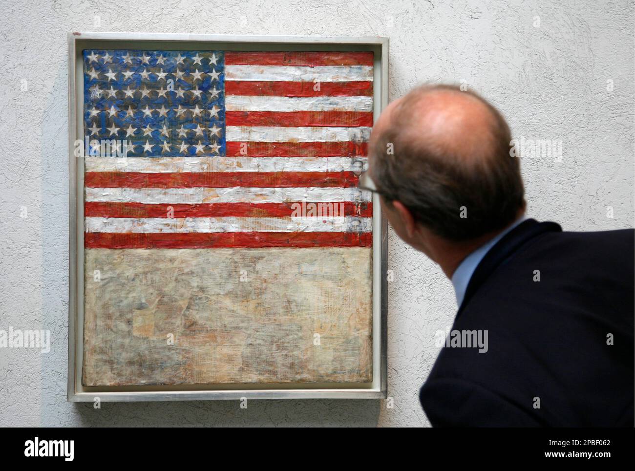 'Flag Above White With Collage' (1955) of US American artist Jasper ...