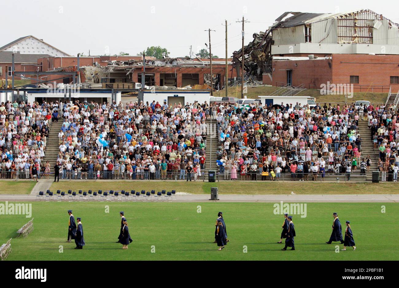 Members of the 2007 graduating class of Enterprise High School walk to ...