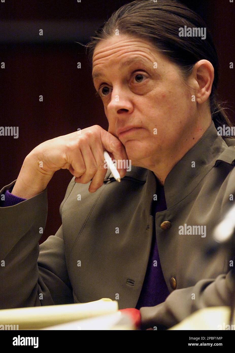 ** FILE ** Marjorie Knoller is shown in court in this file photo from ...
