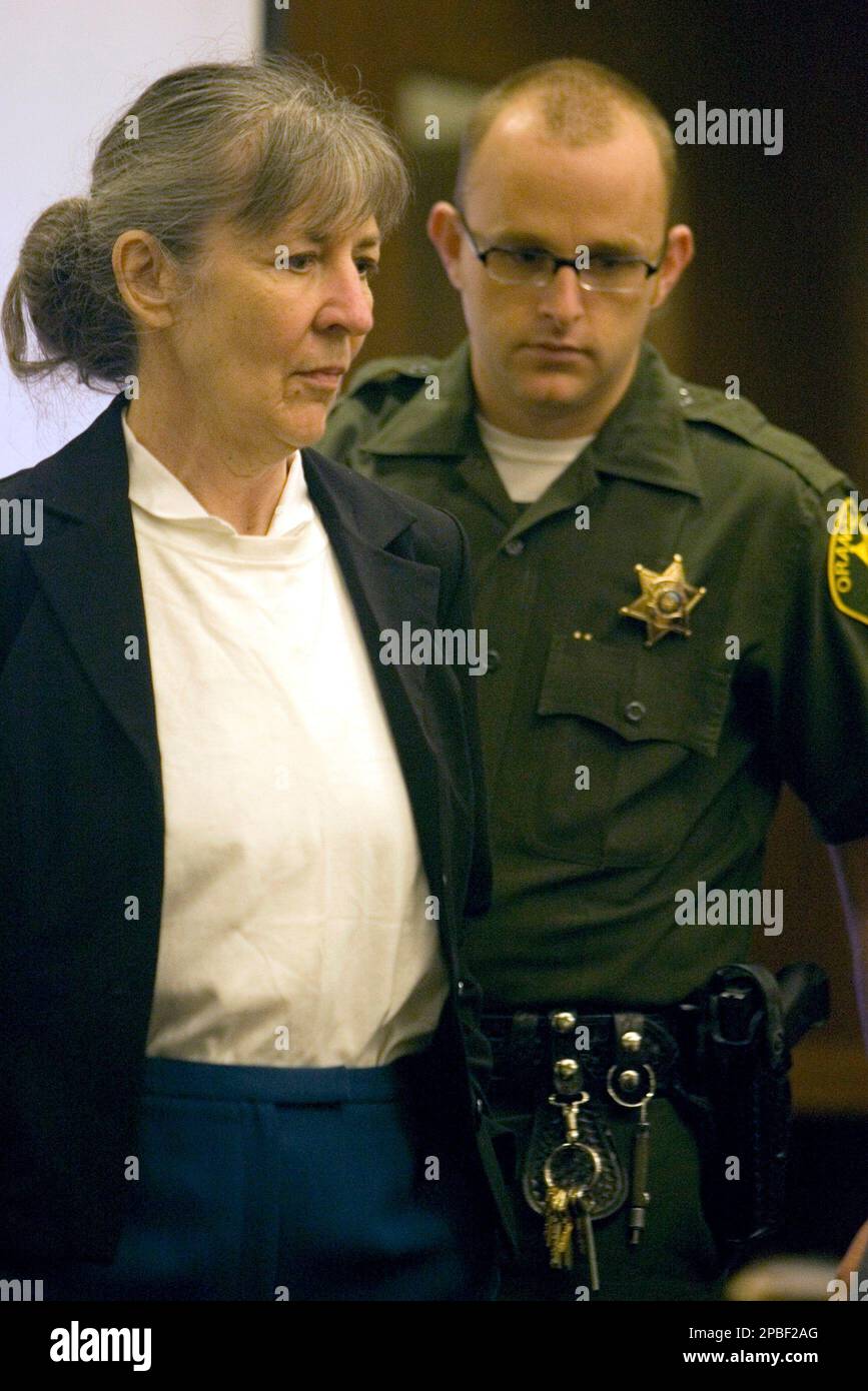 Donna Prentice is escorted into Orange County Superior courtroom on the ...