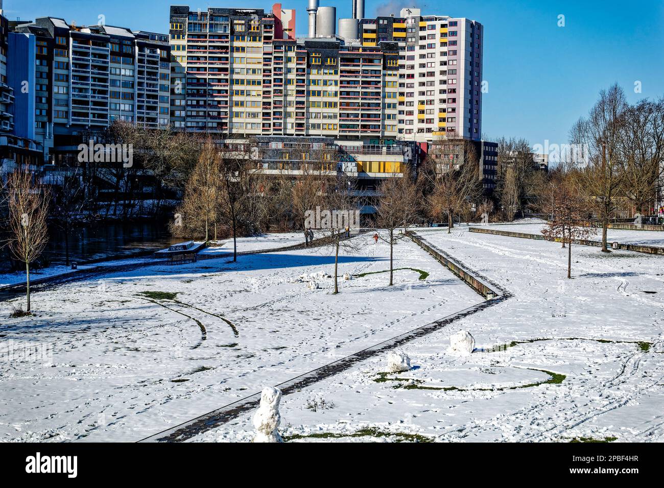 Winter am Ihme Zentrum .Hannover Stock Photo - Alamy