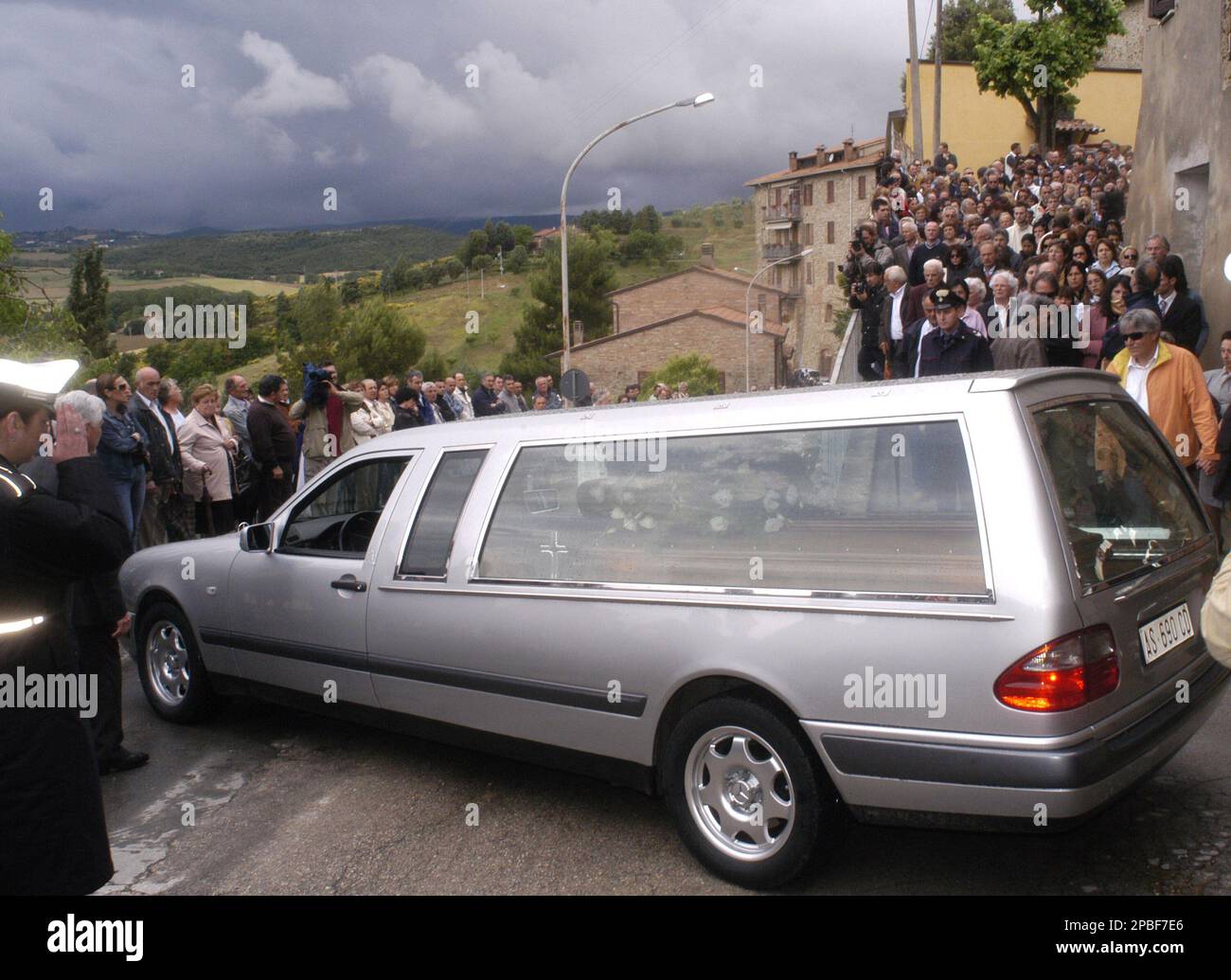 The coffin of Barbara Cicioni, 33 years-old and eight months pregnant ...