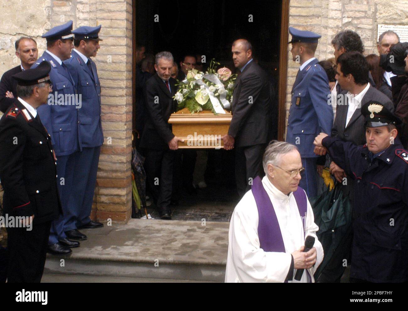 The coffin of Barbara Cicioni, 33 years-old and eight months pregnant ...