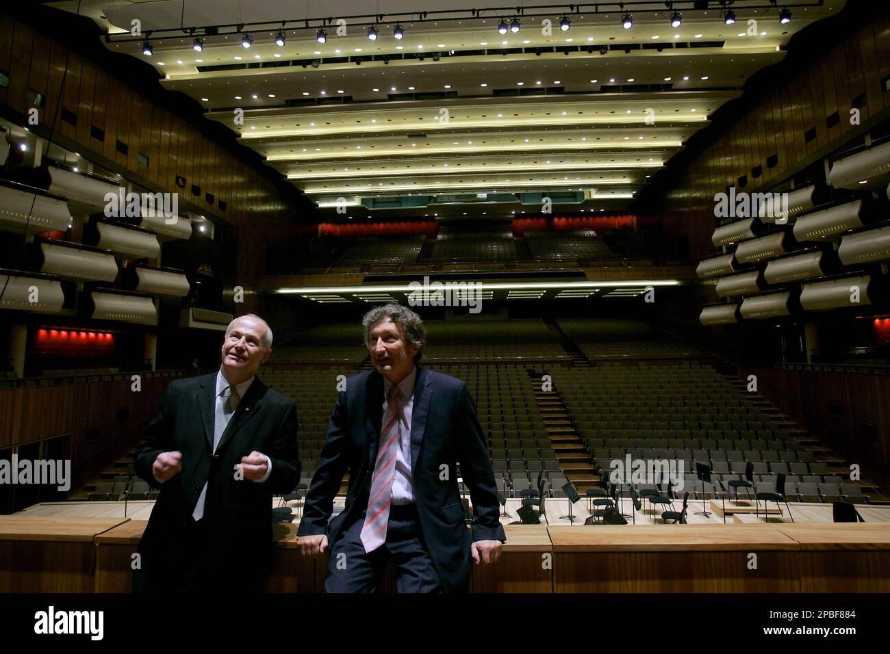 Clive Hollick, right, the Royal Festival Hall's Chairman of the Board ...