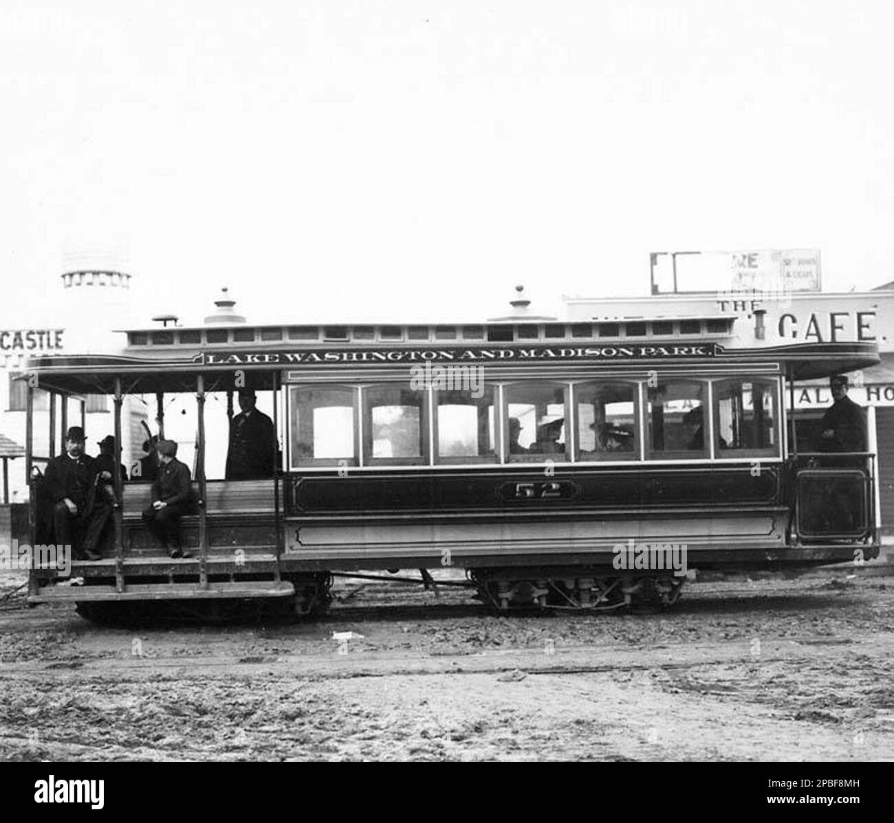 Seattle Electric Co. cable car #52 on Madison Park line Stock Photo - Alamy