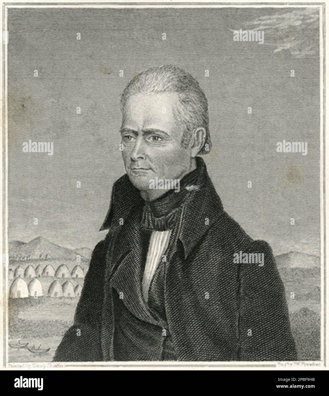 Methodist missionary Reverend Alfred Brunson (1837 Stock Photo - Alamy