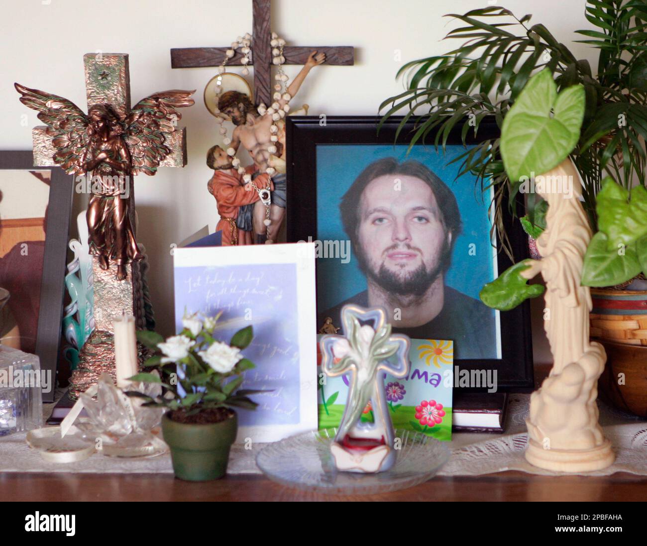 A photo of Jerko "Jerry" Zovko is displayed in the home of his mother ...