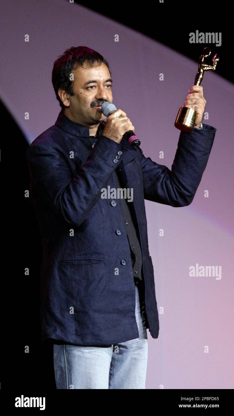 Rajkumar Hirani makes his acceptance speech after receiving the Best ...