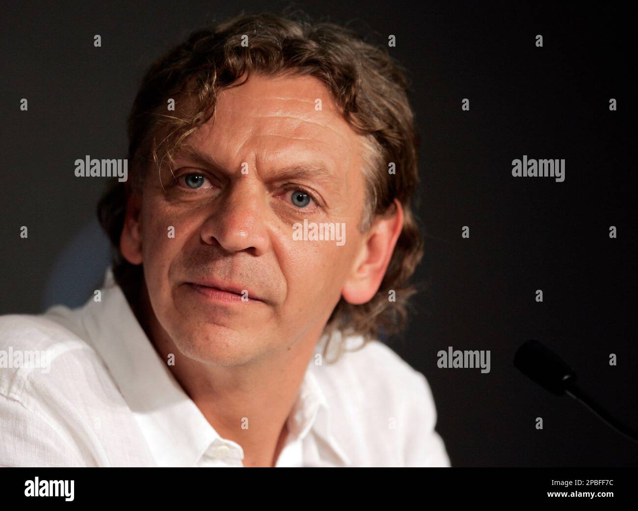 Canadian actor Marc Labreche attends a press conference for the film "L ...
