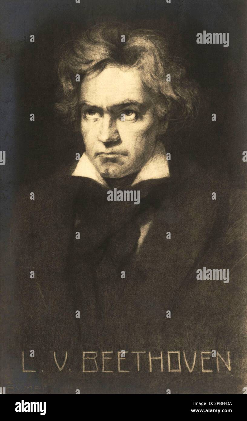 The german composer LUDWIG Van BEETHOVEN ( 1770 - 1827 ) , portrait by ...