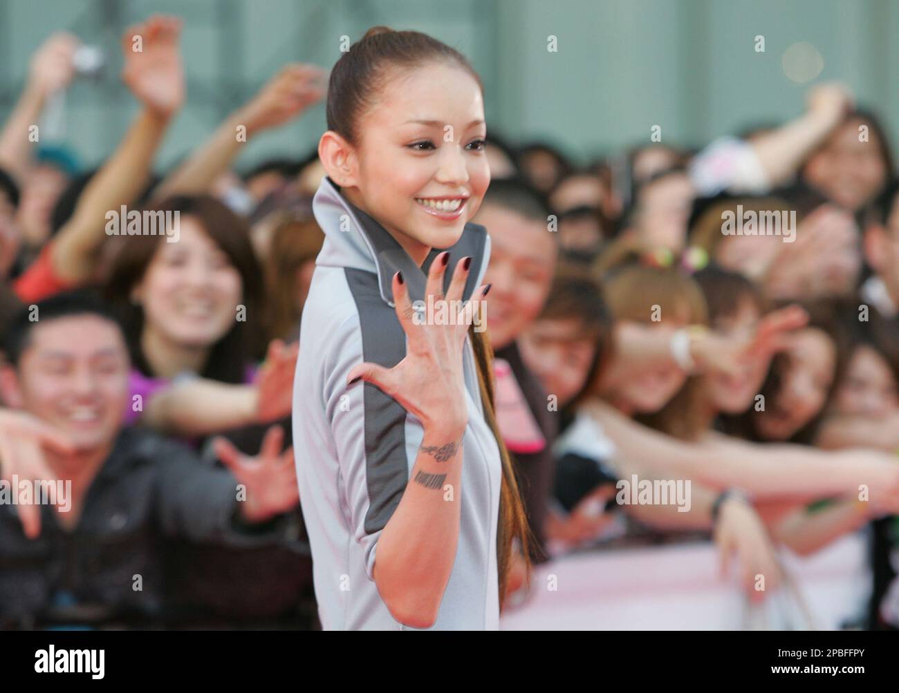 Japanese singer Namie Amuro smils as she arrives for the MTV Video ...
