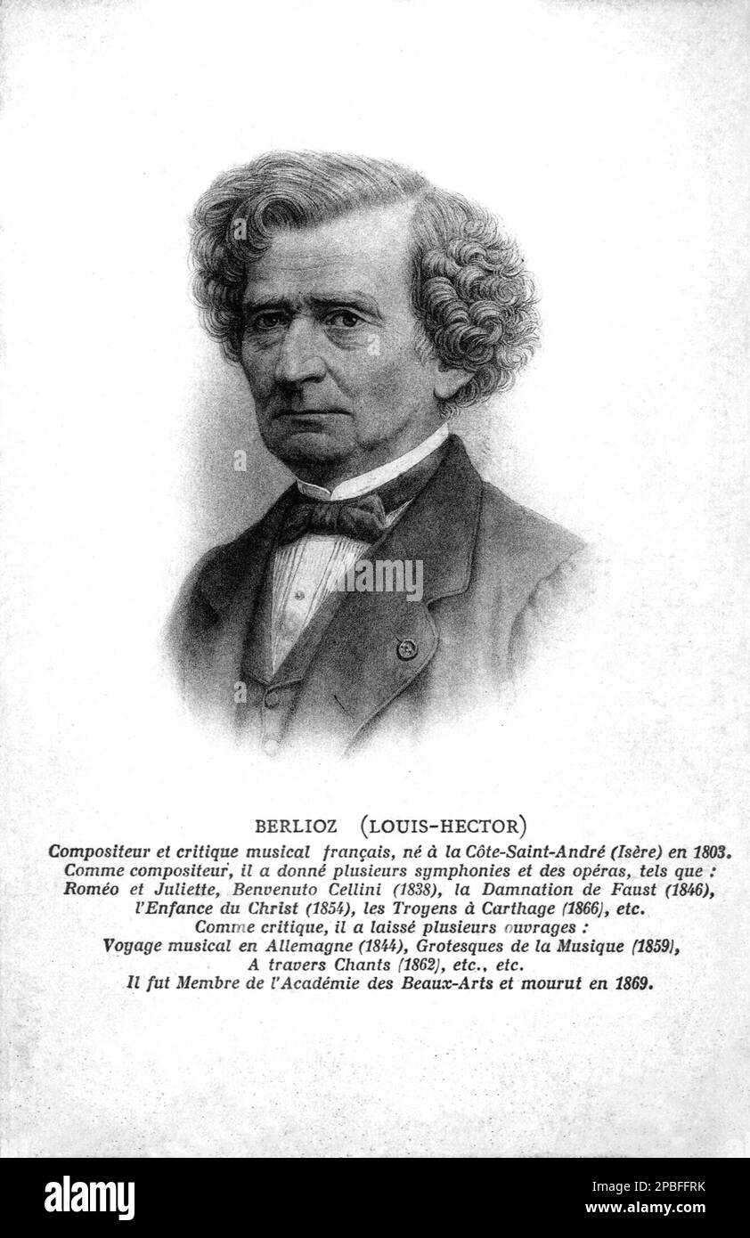 The french composer HECTOR BERLIOZ ( 1803 - 1869 ) . His great originality impeded his ...