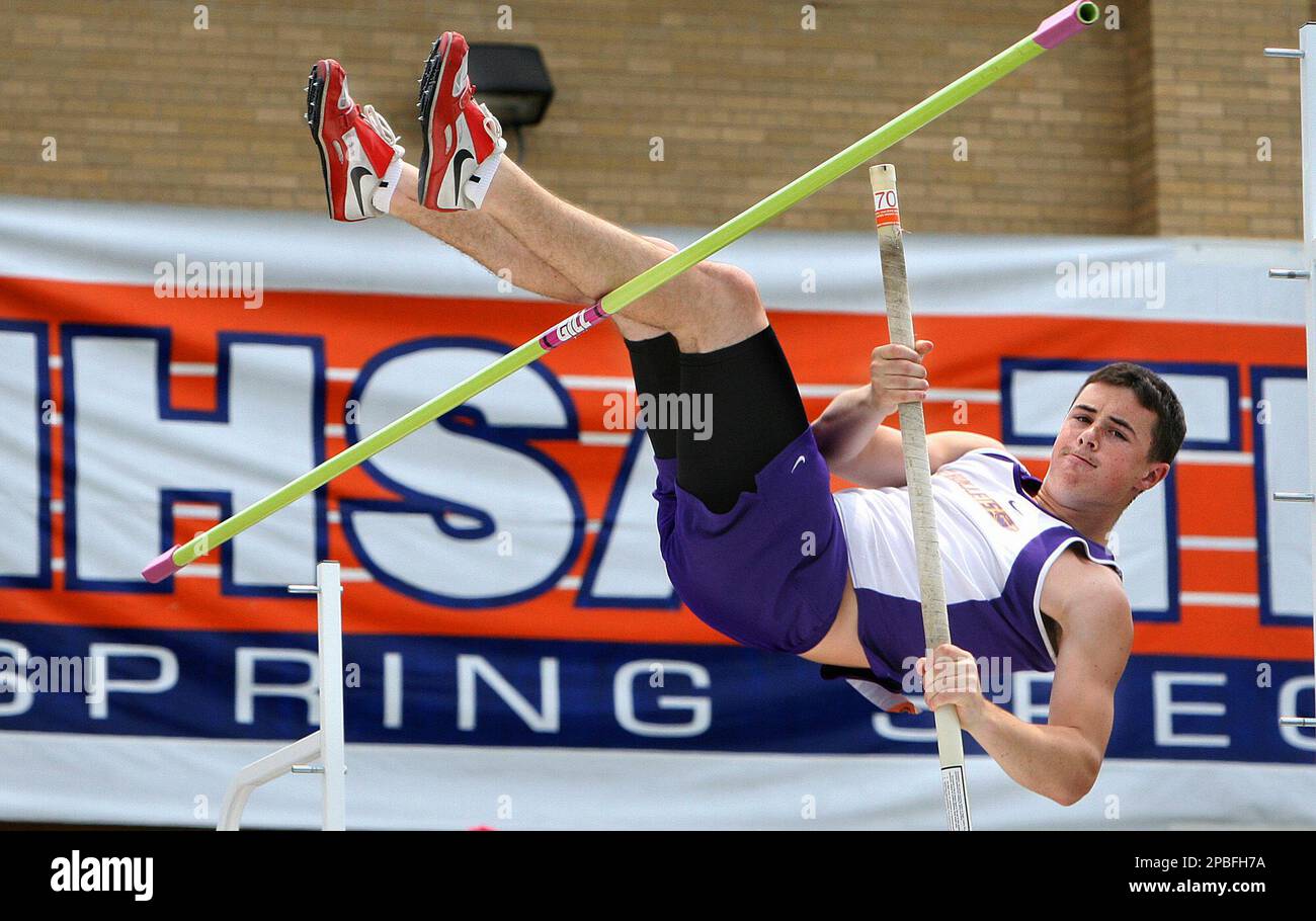 Willimasville's Alex Stake knocks down the cross bar during the Class A ...