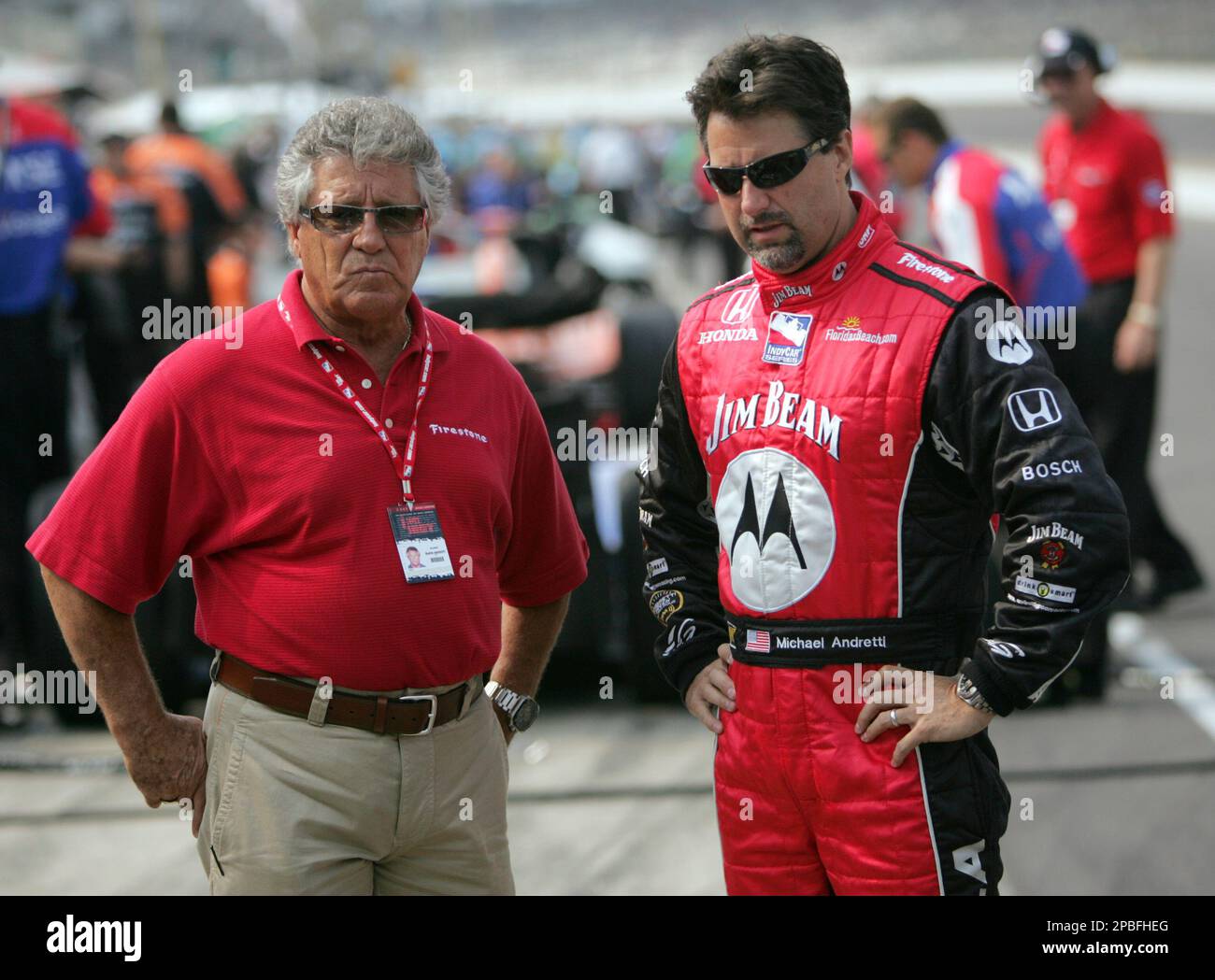 Michael Andretti, right, and his father, 1969 Indy 500 winner Mario ...