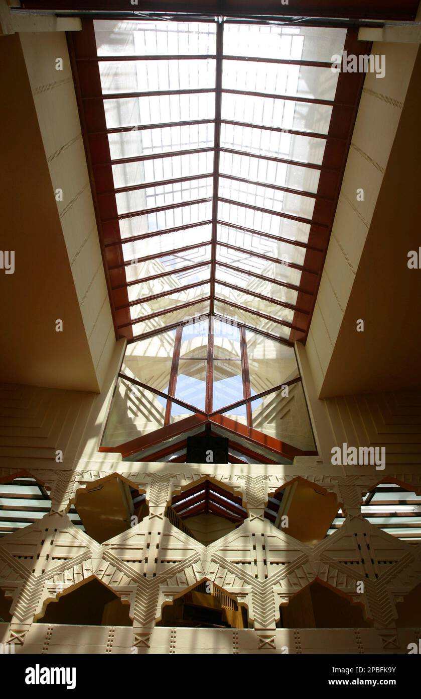 **ADVANCE FOR MAY 26-27 ** Sunlight beams down through a skylight in ...