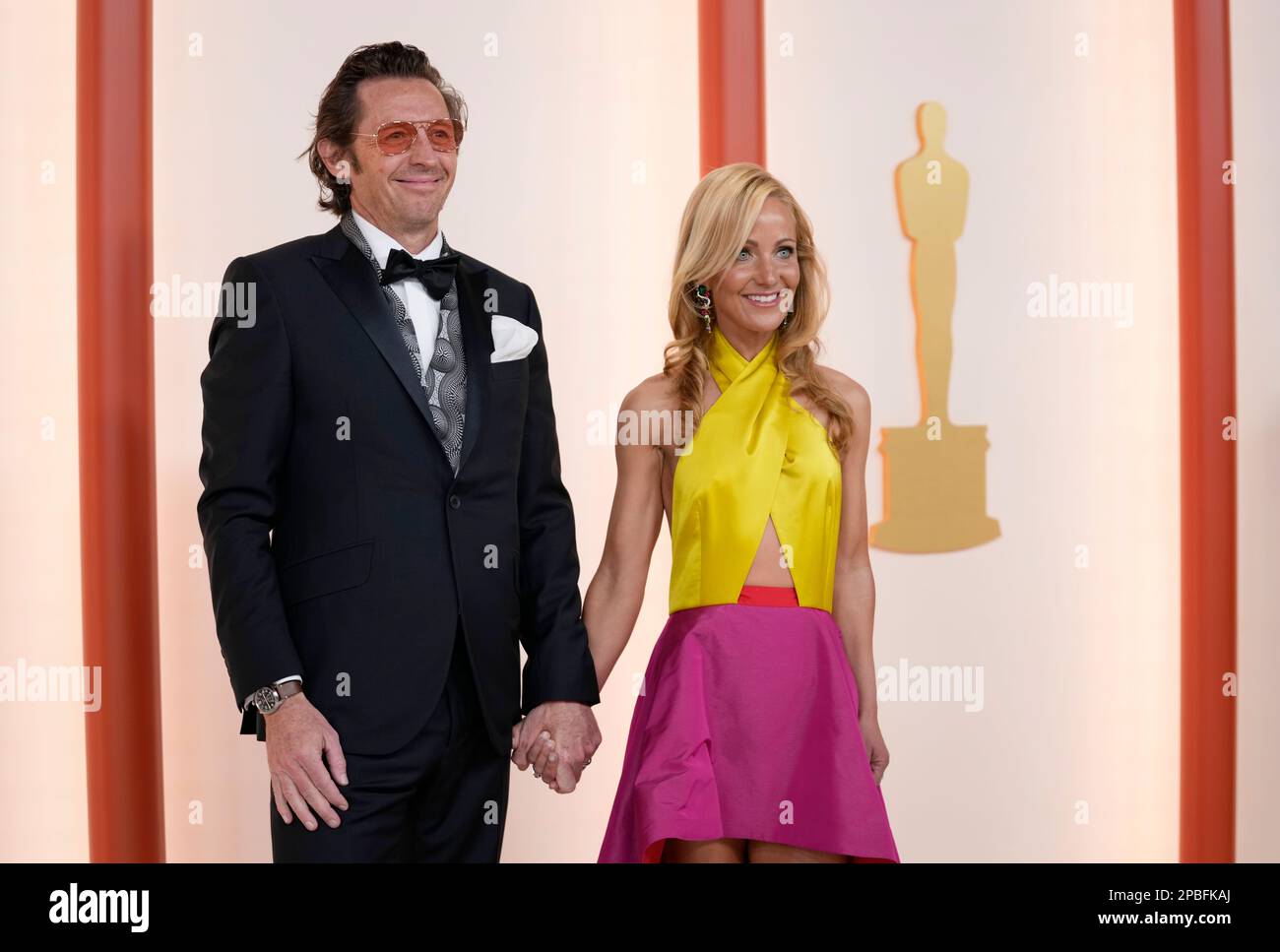 Dr. Simon Marshall, left, and Lesley Paterson arrive at the Oscars on ...