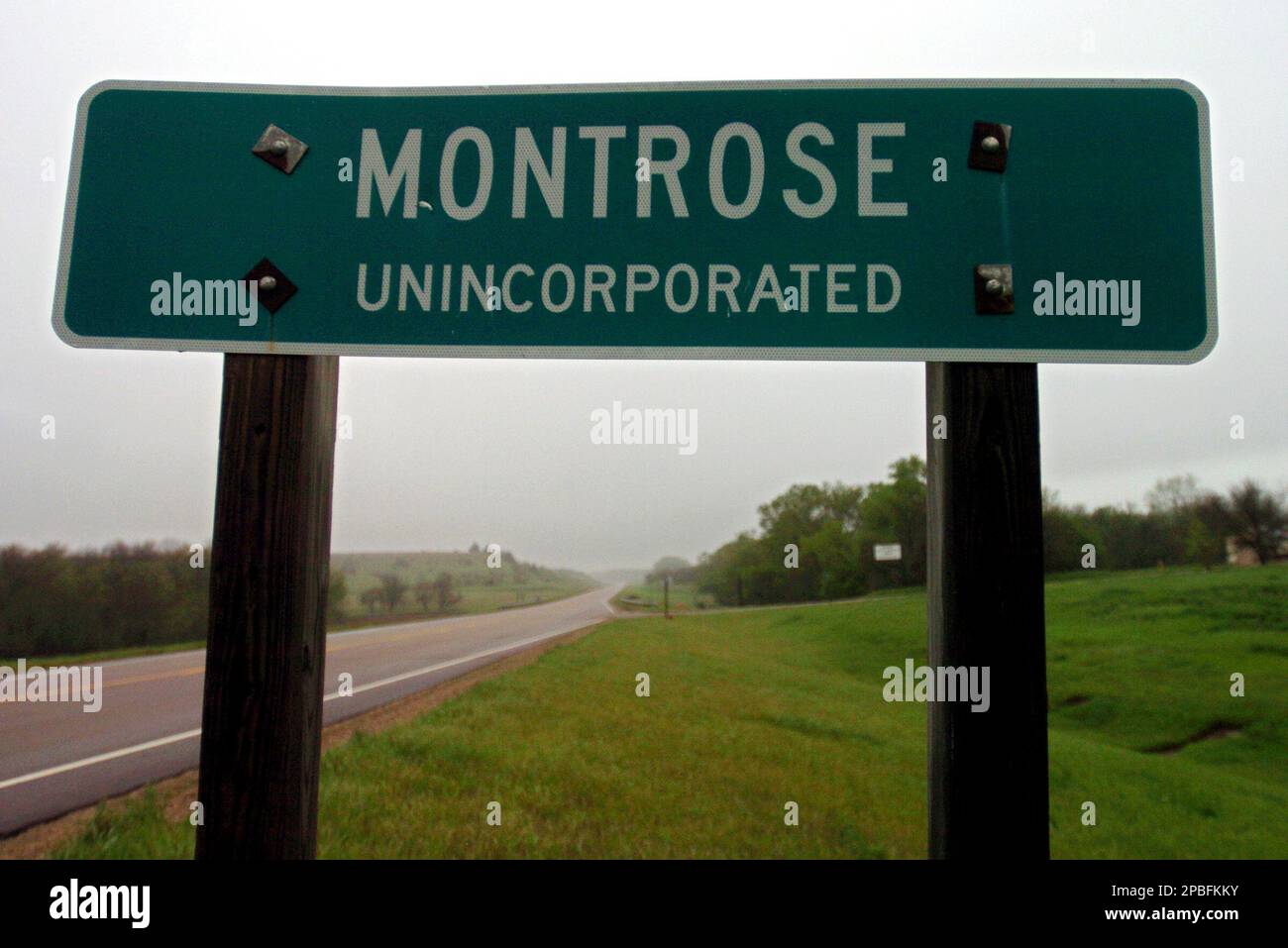 ** ADVANCE FOR FRIDAY MAY 25 **A small green sign is about all that is ...