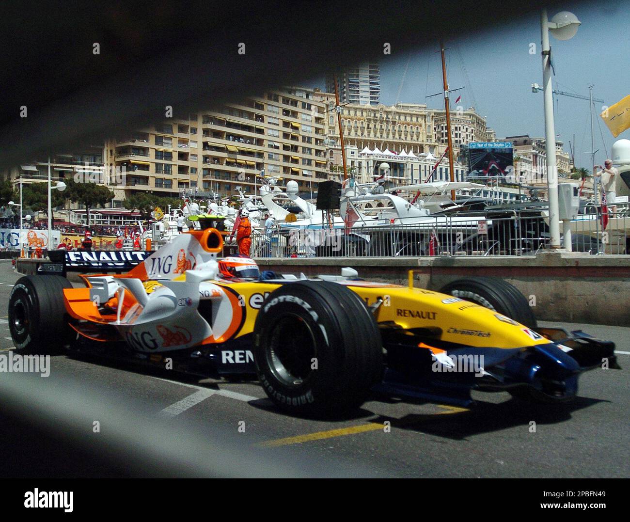 Formula one driver Heikki Kovalainen from Finland drives his Renault ...