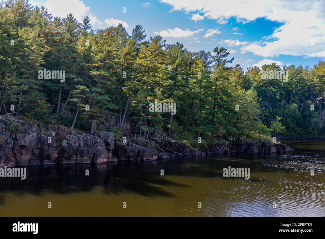 Saint Croix River National Scenic Riverway autumn views from Interstate ...
