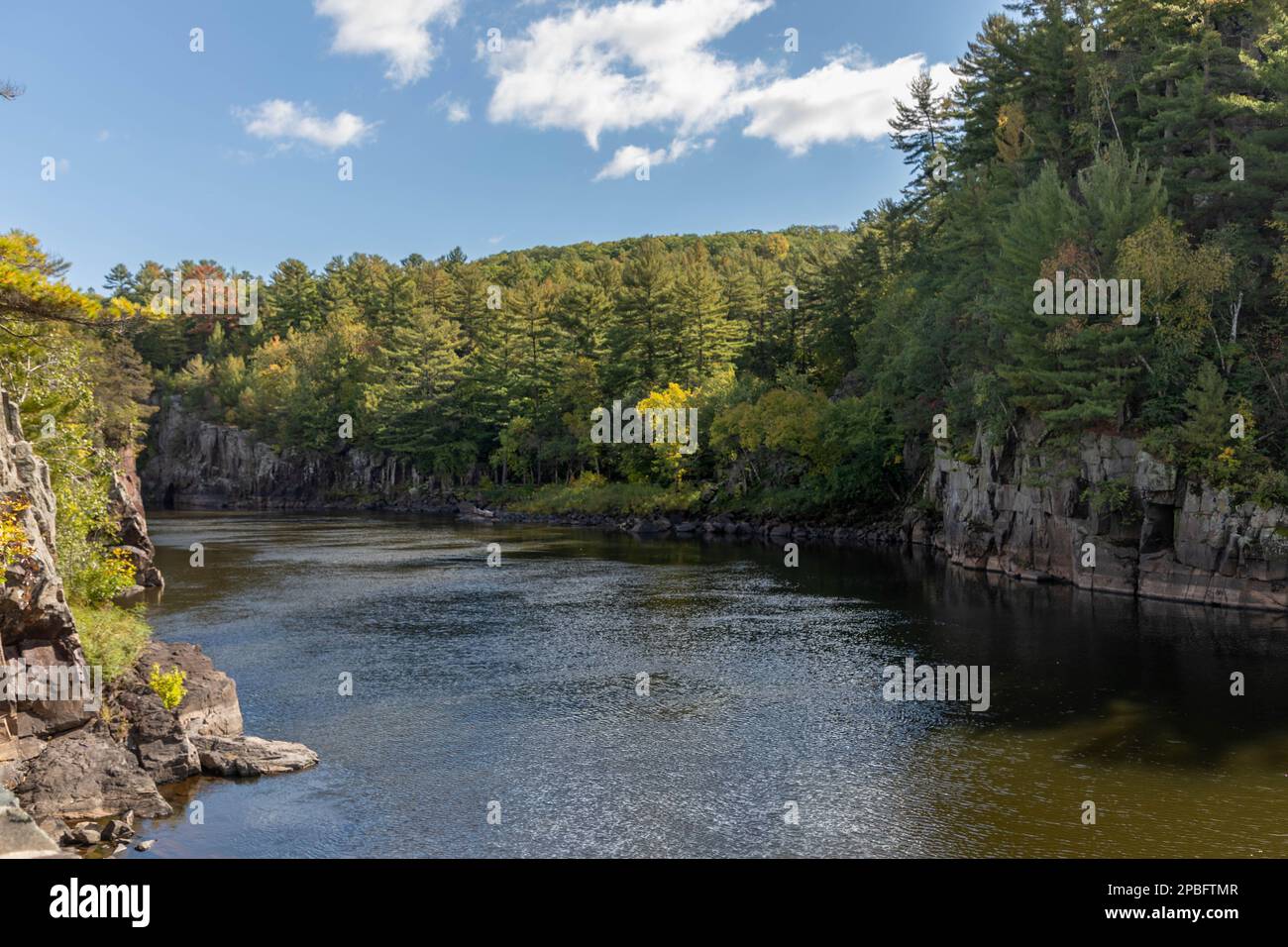 Saint Croix River National Scenic Riverway autumn views from Interstate ...