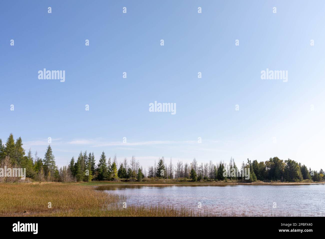 Lake Huron north coastline scenic bay beach image for advertising ...