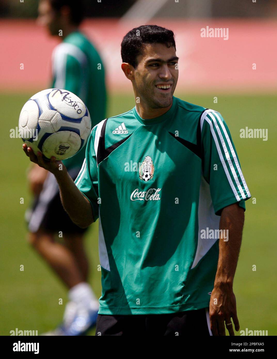Mexico's national soccer team player Nery Castillo smiles during a ...