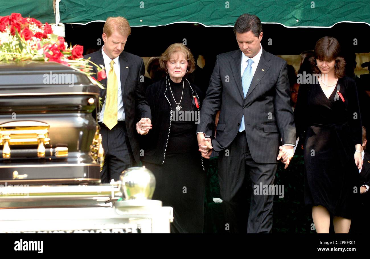 Members of the Falwell family, from left, son Jonathan Falwell, wife ...