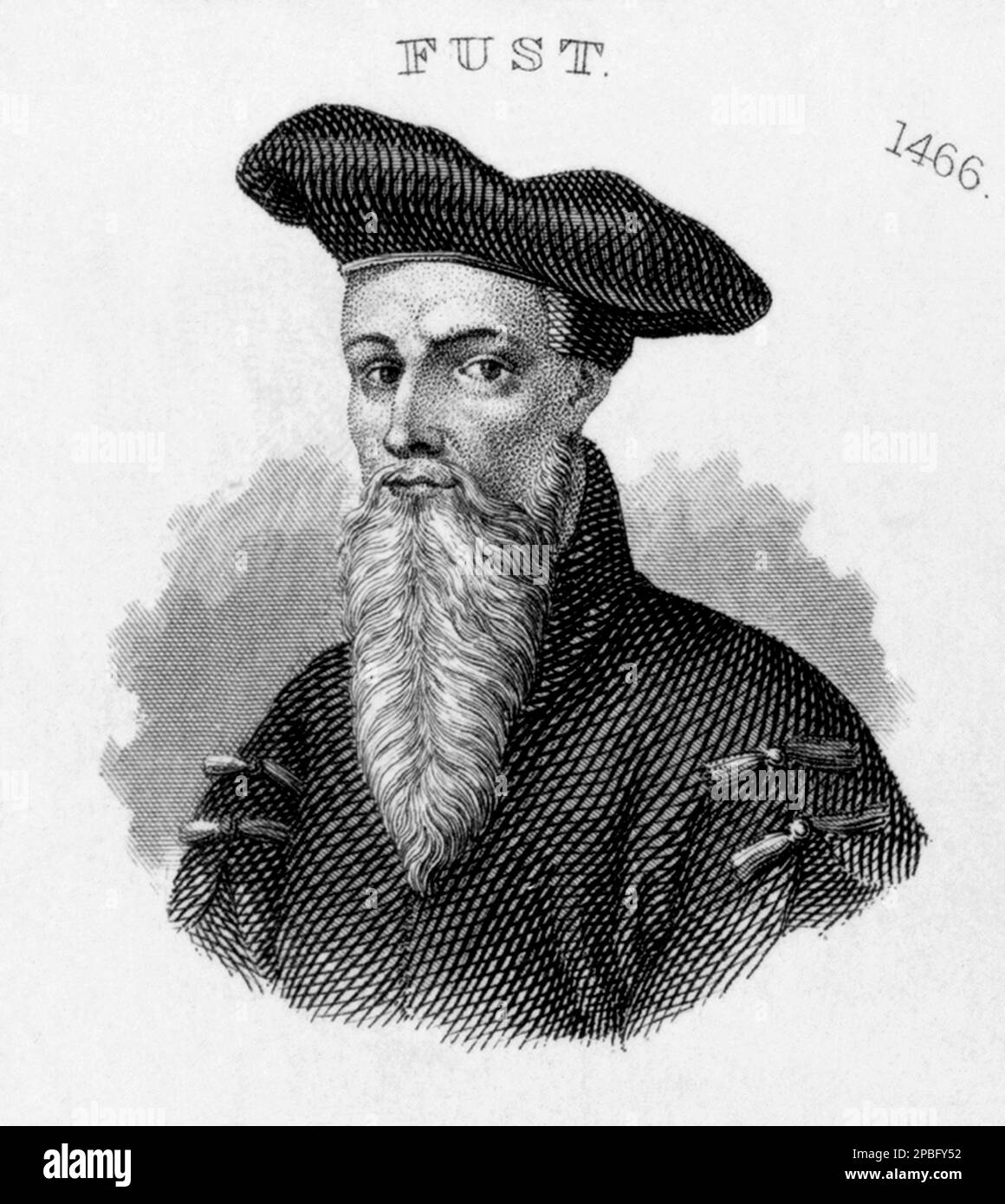 Johann FUST ( c.1400 - 1466 ), was an early German printer . Stahlstich ...