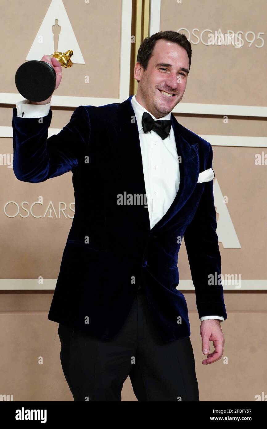 James Friend poses with the award for best cinematography for "All ...