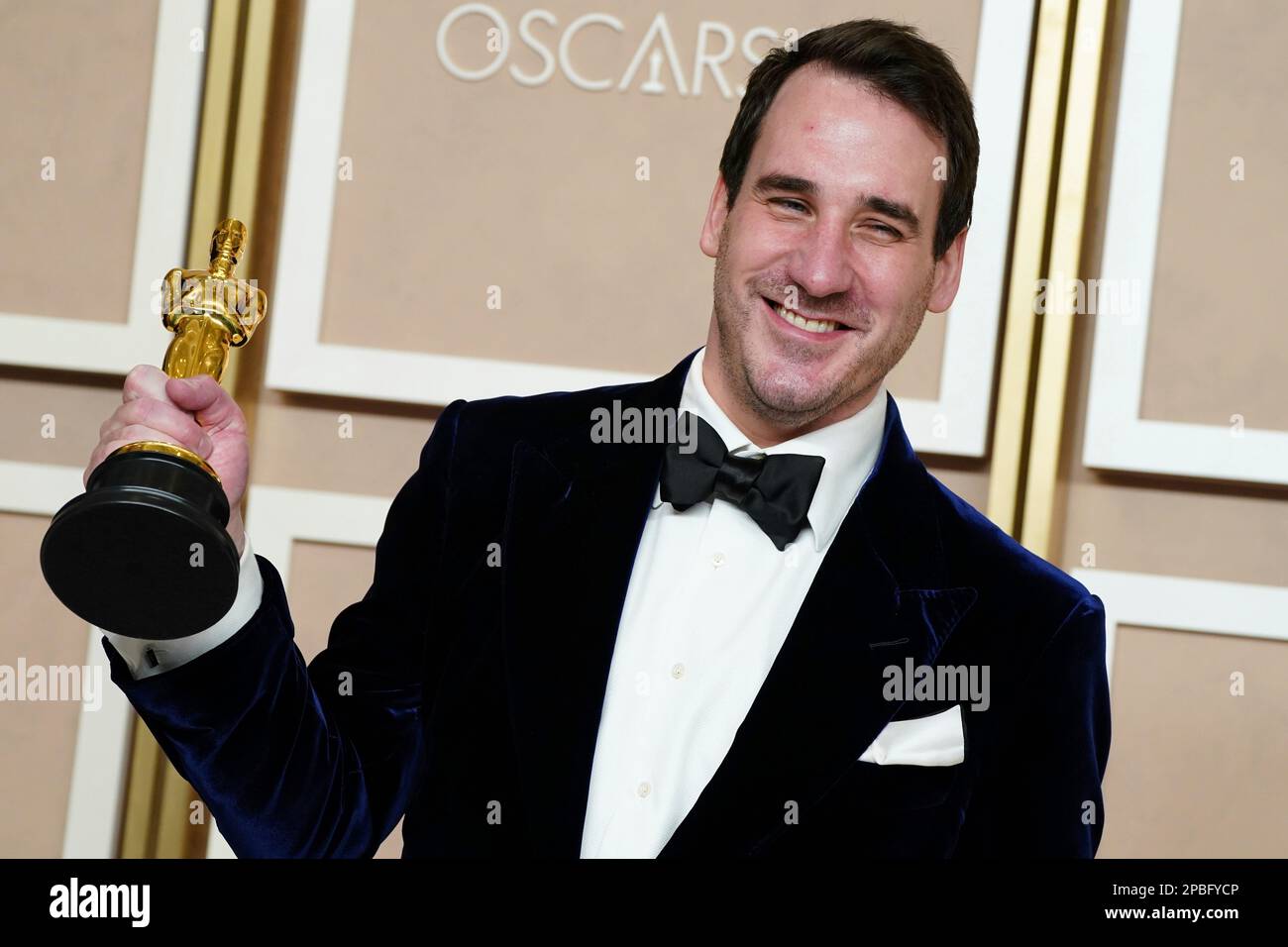 James Friend poses with the award for best cinematography for "All ...