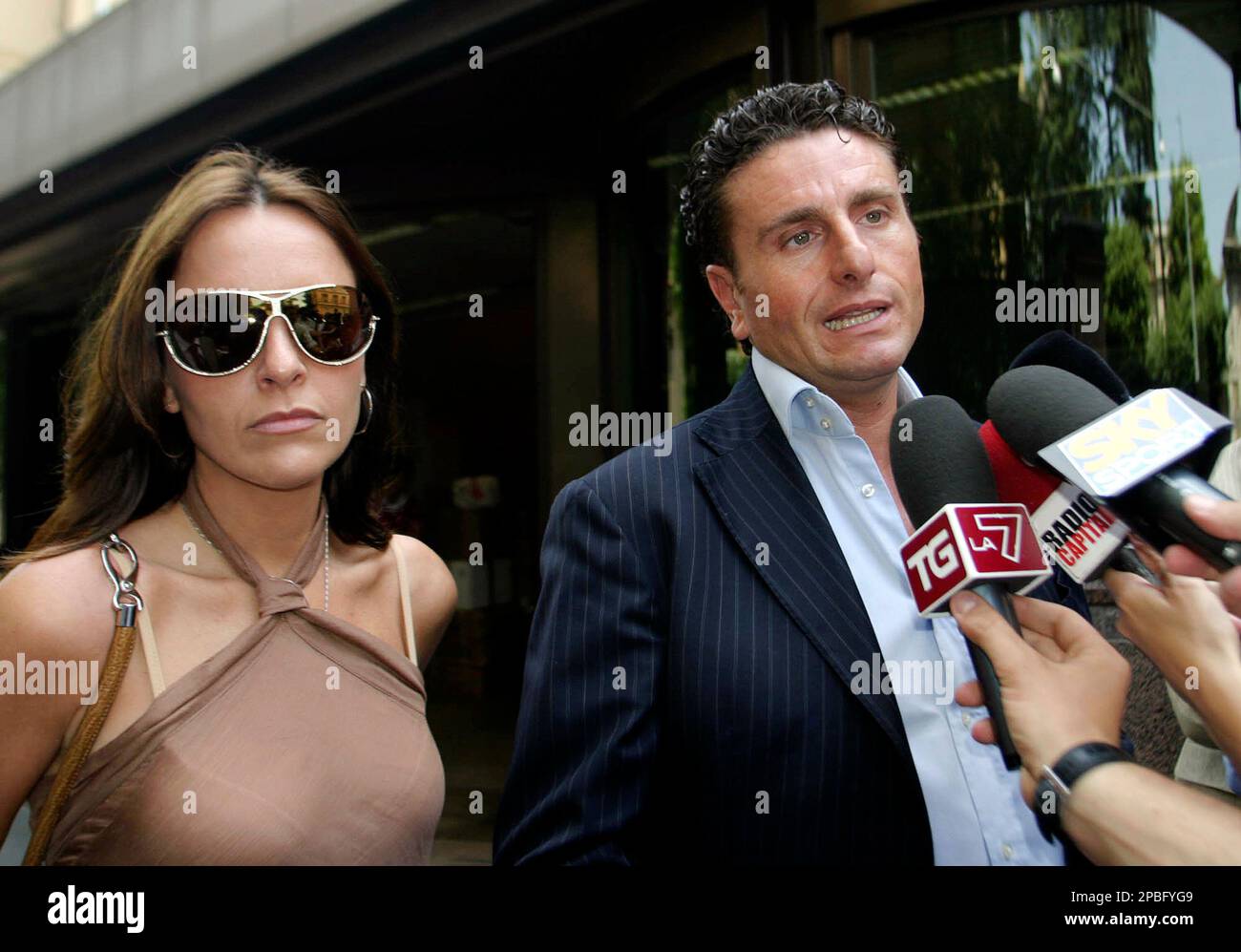 Former Italian referee Massimo De Santis, accompanied by his lawyer ...