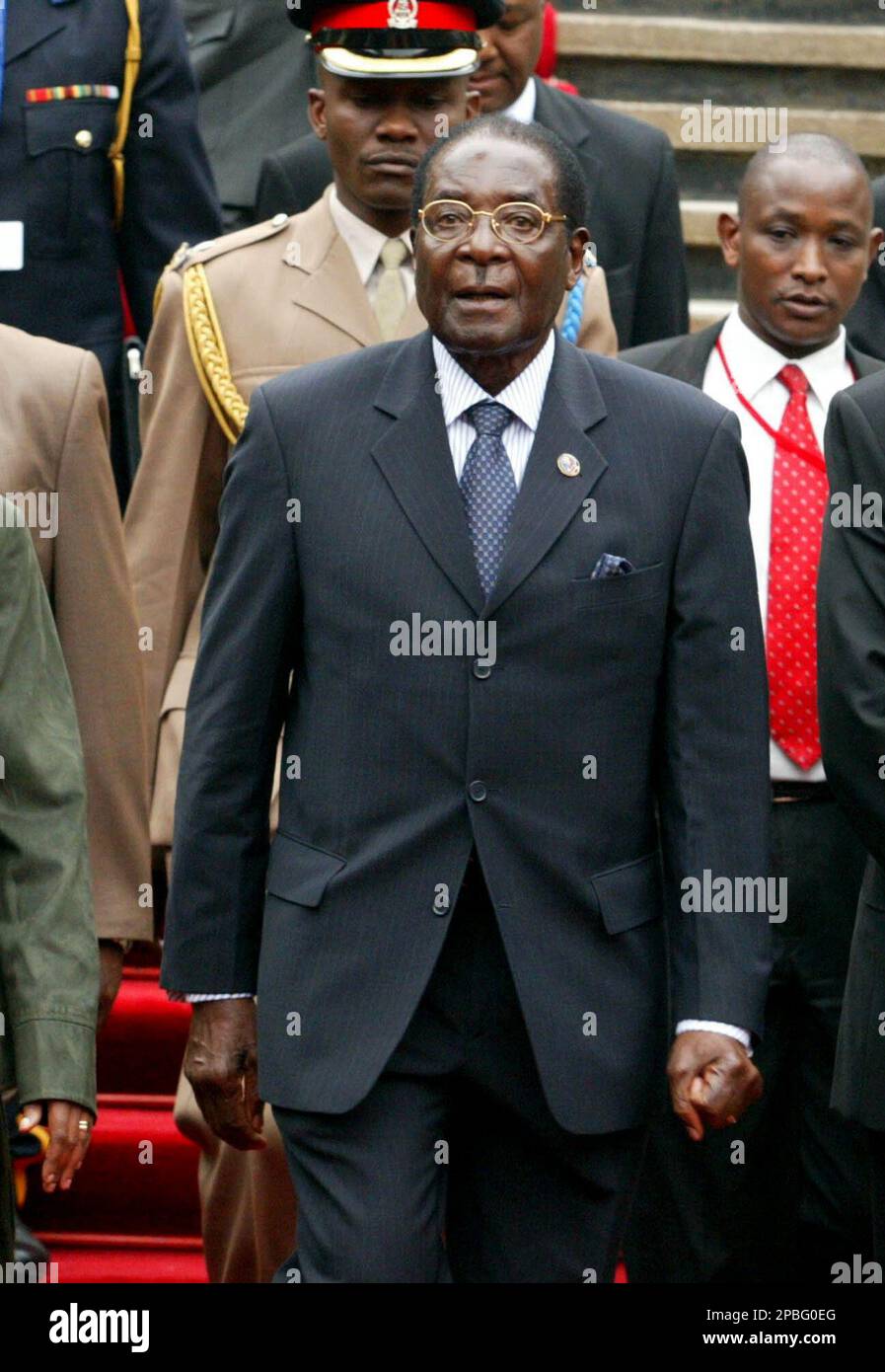President of Zimbabwe, Robert Mugabe, arrives for the 12th Summit of ...
