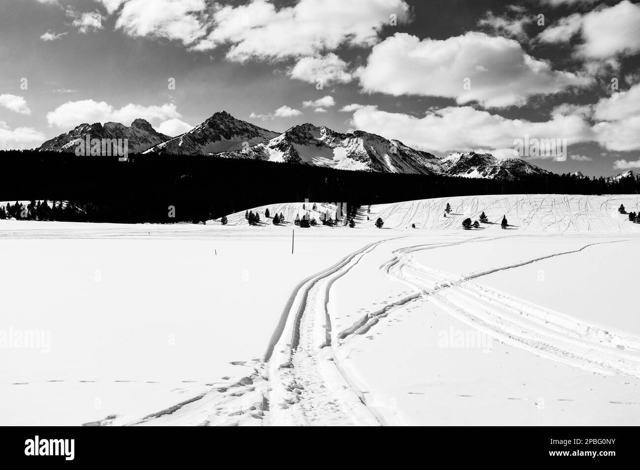 Winter scene near Stanley, Idaho Stock Photo - Alamy
