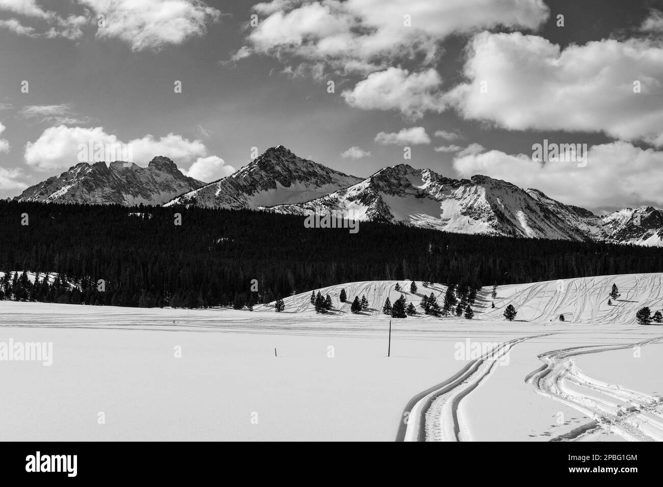 Winter scene near Stanley, Idaho Stock Photo - Alamy