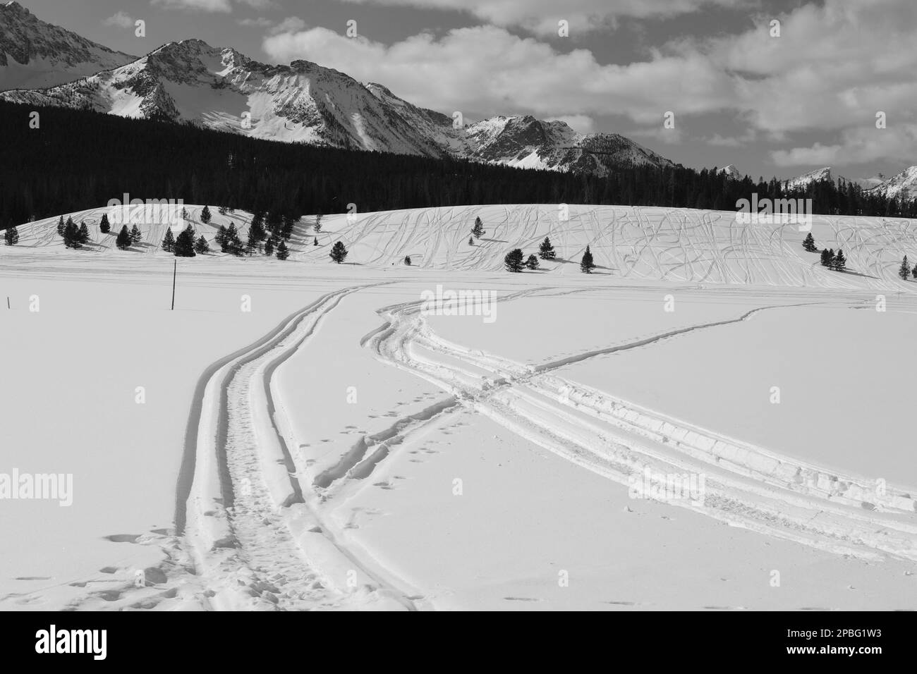 Winter scene near Stanley, Idaho Stock Photo - Alamy