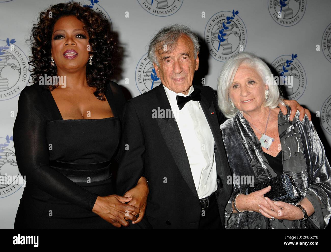 Oprah Winfrey author Elie Wiesel and his wife Marion Erster Rose, right ...