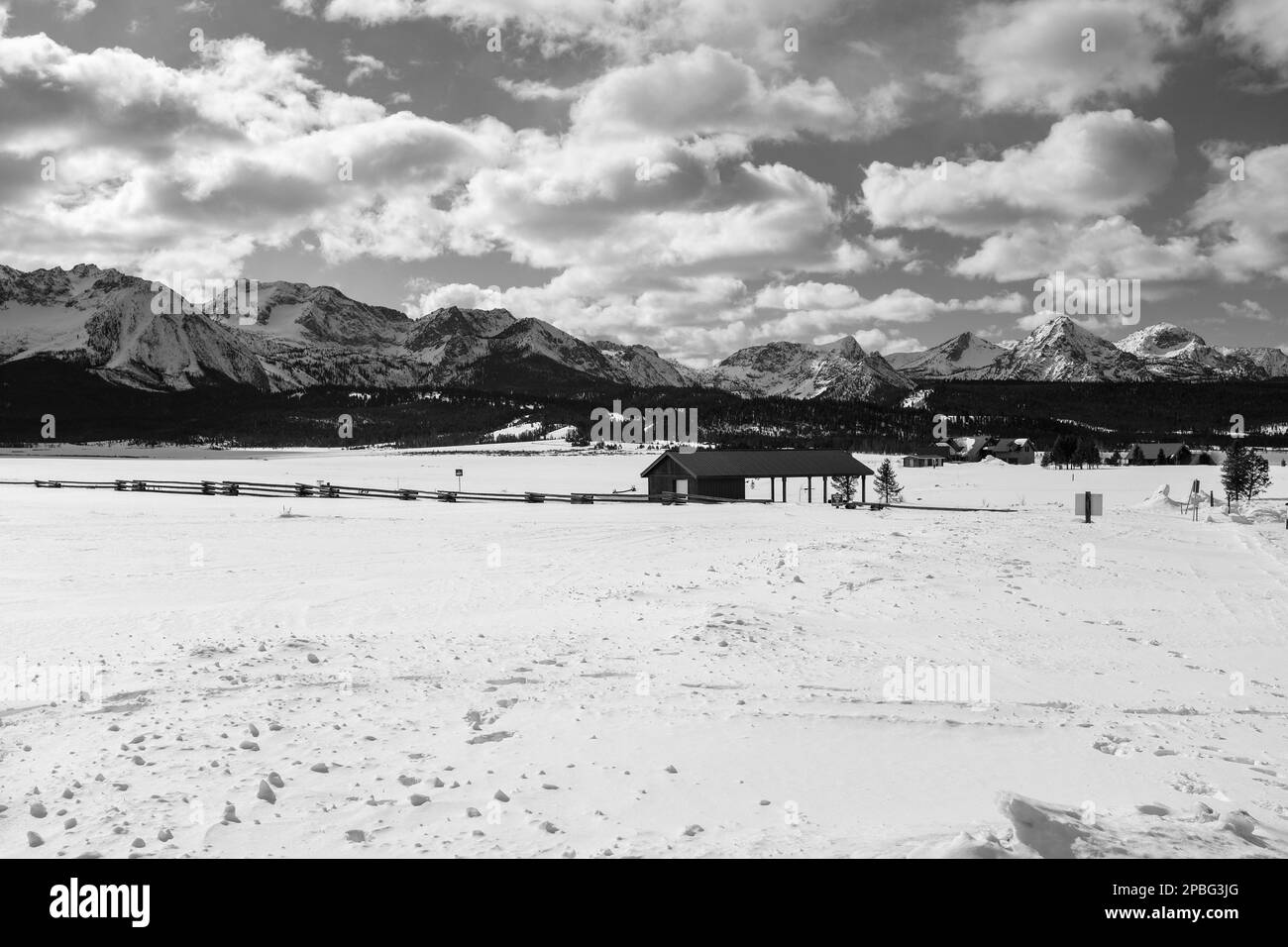 Winter scene near Stanley, Idaho Stock Photo - Alamy