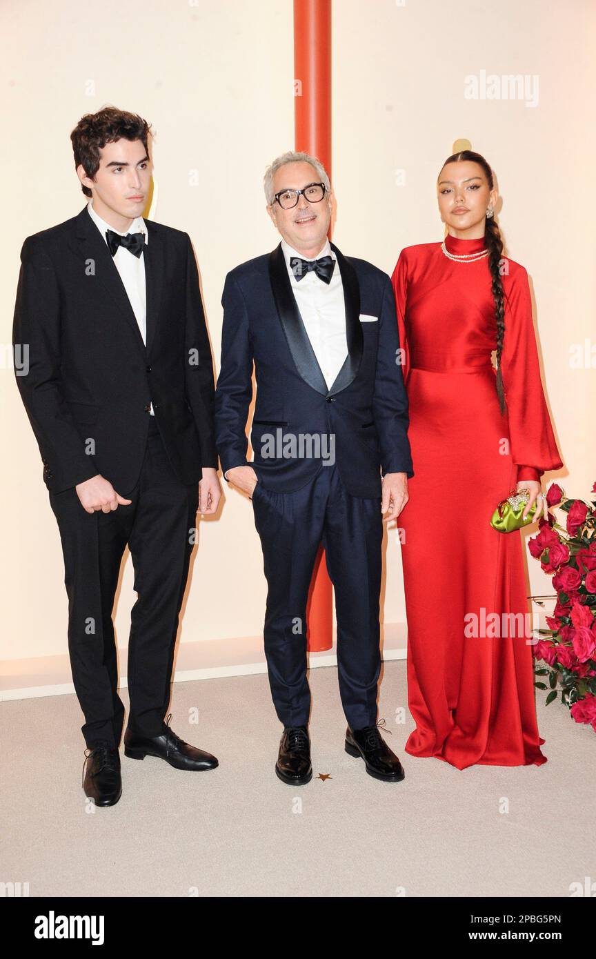 Los Angeles, CA. 12th Mar, 2023. Alfonso Cuarón, Tess Bu Cuaron, Olmo ...