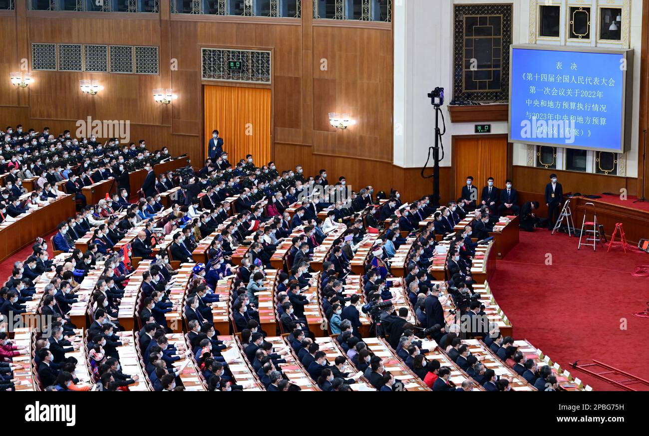 Beijing, China. 13th Mar, 2023. The closing meeting of the first ...