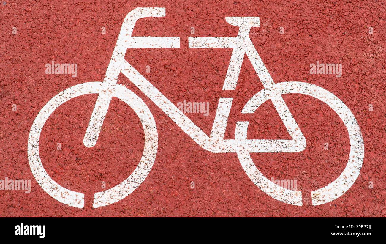 Bicycle road. Bike path. Bicycle lane. Road for bicycles. Net zero ...