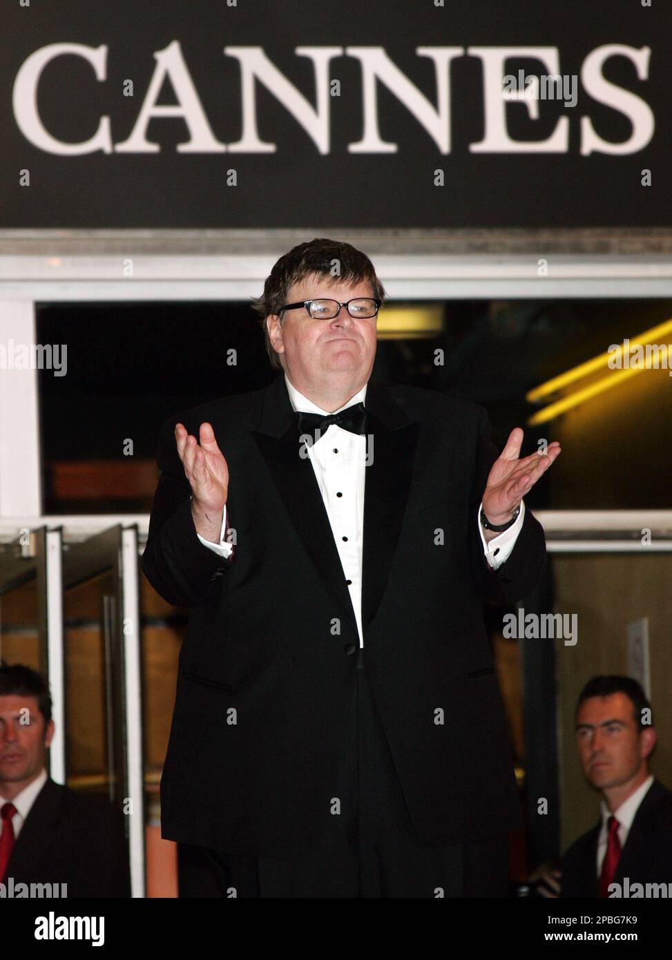 American director Michael Moore arrives for the screening of his film ...