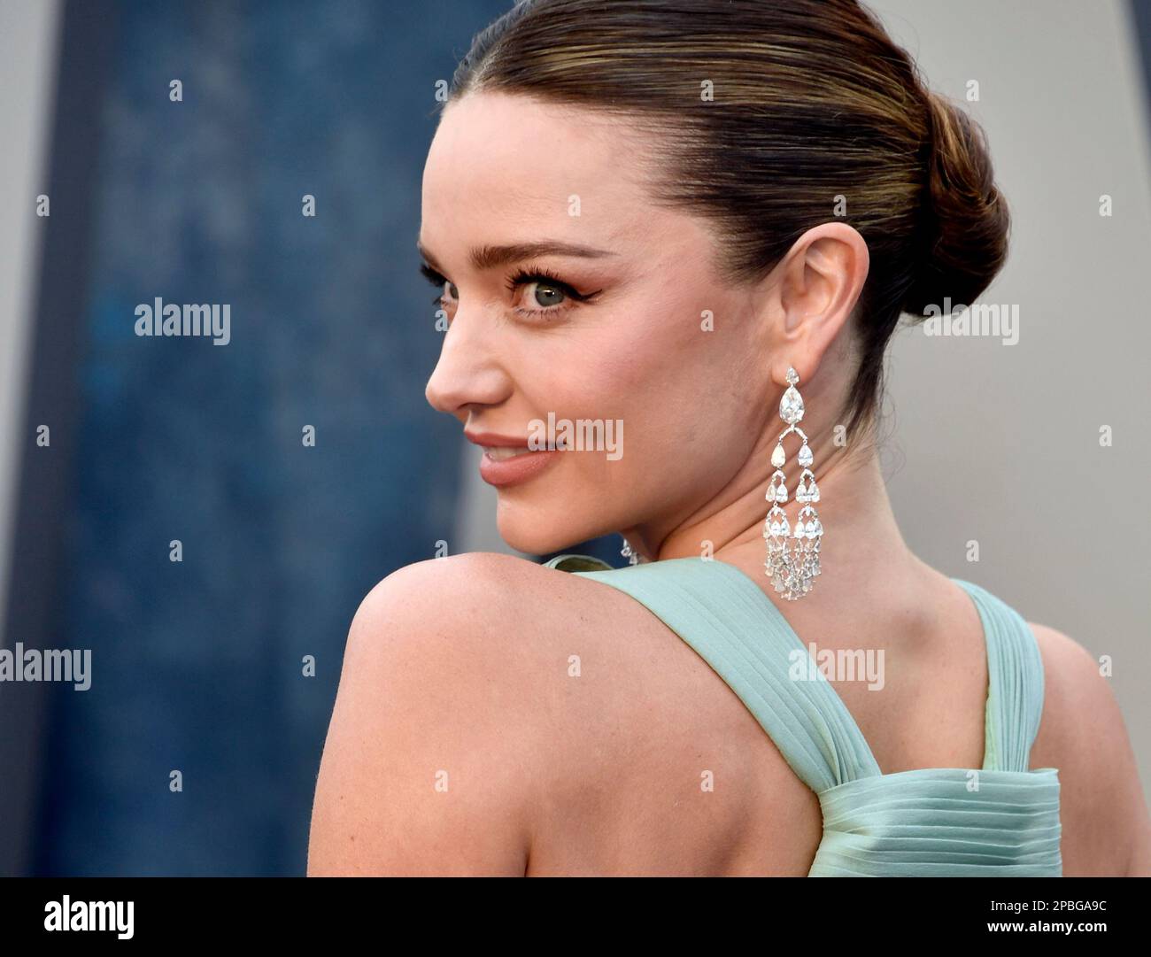 Miranda Kerr arrives at the Vanity Fair Oscar Party on Sunday, March 12 ...