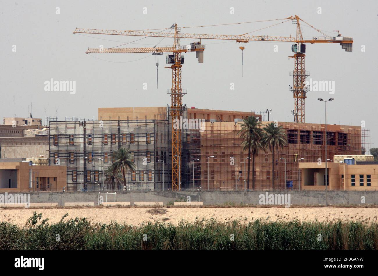 A portion of the new U.S. embassy under construction is seen from ...