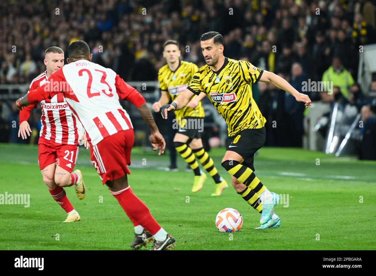28 EHSAN HAJSAFI of AEK FC during the Greek Super League, Matchday 26 ...