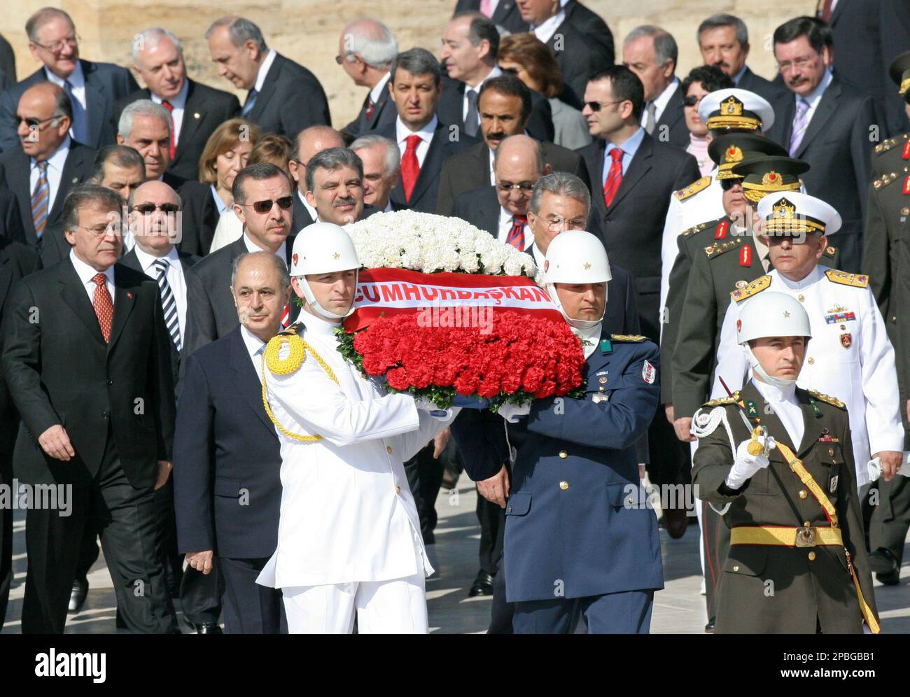 Turkish leaders, including President Ahmet Necdet Sezer, left in the ...