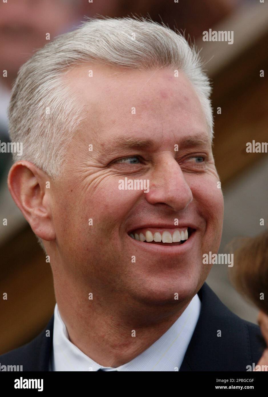 Trainer Todd Pletcher smiles after his horse Panty Raid won the Black ...